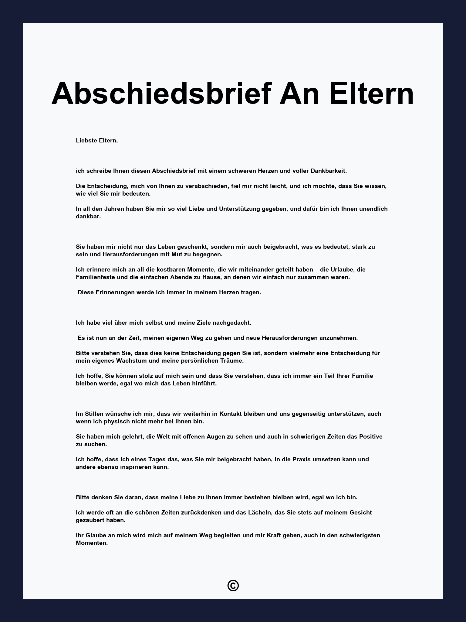 Abschiedsbrief Tochter An Mutter